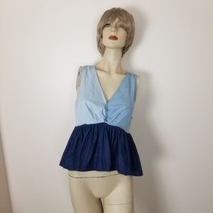 True Craft | Tops | True Craft Chambraydenim Peplum Top | Poshmark